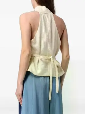 TELA V-neck Single-breasted Waistcoat