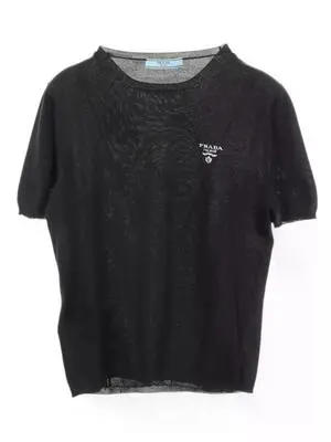 Prada Logo Detail T-shirt - Black