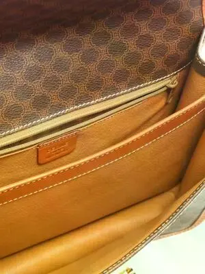 Celine Macadam Front-flap Shoulder Bag - Brown