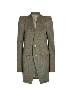 Rick Owens Structured Shoulder Button-up Jacket - Green