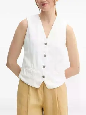 BENETTON V-neck Button-up Vest