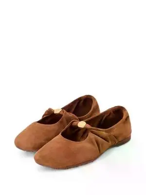 Loewe Pebble Suede Ballet Flats