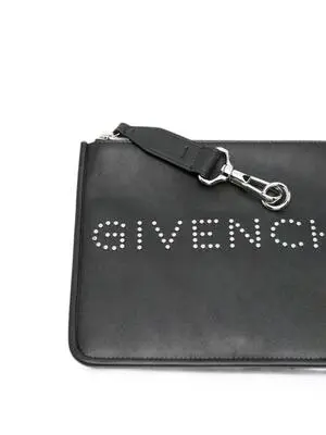 Givenchy Stud-embellished Logo-plaque Clutch Bag