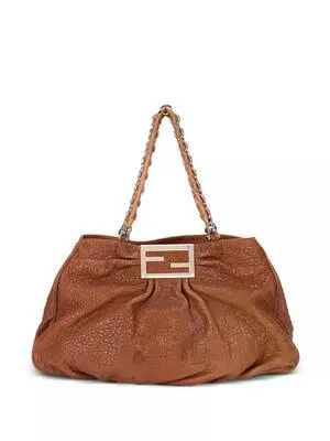 Fendi Mia Logo-plaque Shoulder Bag - Brown