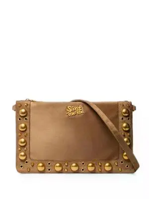 SECRET PON-PON Tatiana Stud-embellished Shoulder Bag - Neutrals