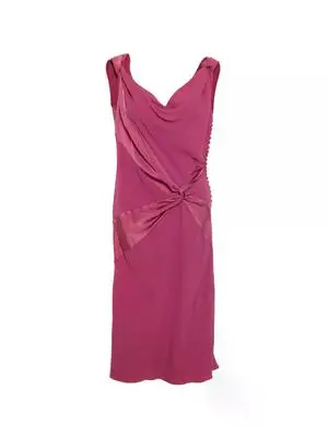 John Galliano Twist-detail Off-shoulder Dress - Pink