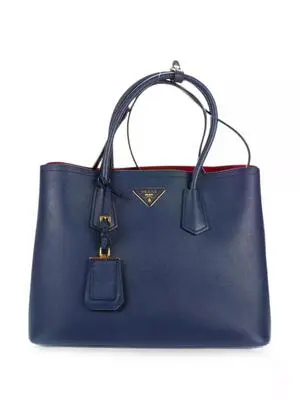 Prada Cuir Double Tote Bag - Blue