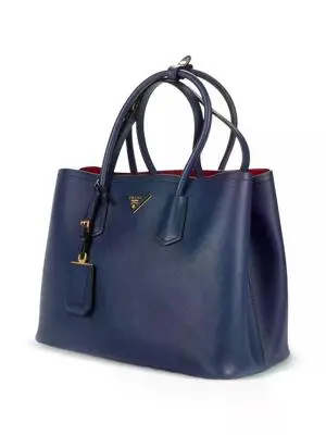 Prada Cuir Double Tote Bag - Blue