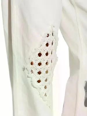 FERRAGAMO Crochet Insert Frayed Jeans