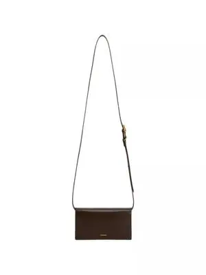 JIL SANDER Jil Sander All Day Leather Crossbody Bag Brown