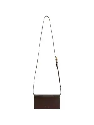 JIL SANDER All Day Leather Crossbody Bag - Brown