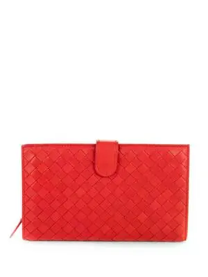 Bottega Veneta Intrecciato Continental Wallet - Red