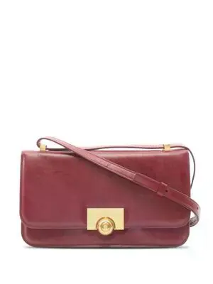 Bottega Veneta Front Flap Leather Shoulder Bag - Red