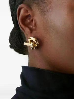 Fabiana Filippi Tone Knot Detail Earrings - Gold