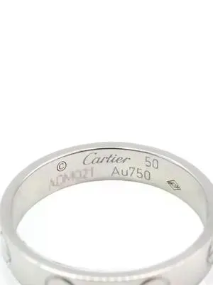 Cartier 18k White Gold Love Ring - Silver