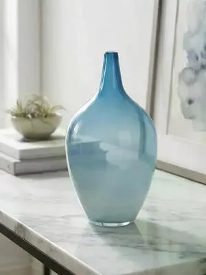 ENZO DE GASPERI Bombato Vase - Blue
