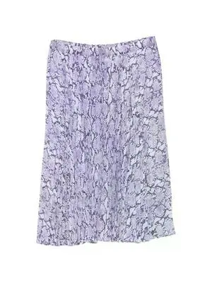 Michael Kors Snake-print Midi Skirt - Purple