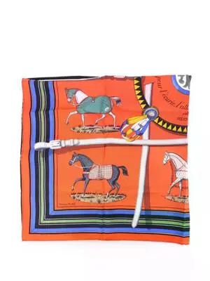 Hermès Horse-print Silk Scarf