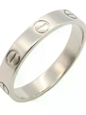 Cartier 18k White Gold Love Ring - Silver