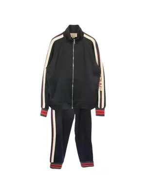 Gucci 2010s Web Stripe Tracksuit - Black