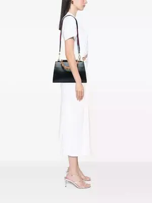 Gucci 2016-2026 Small Calfskin Bamboo Web Nymphaea Satchel