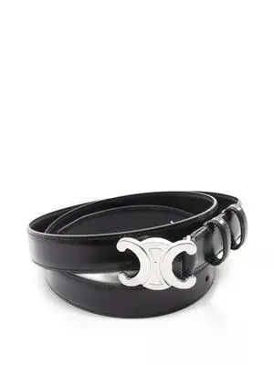 Celine Triomphe Buckle Belt - Black