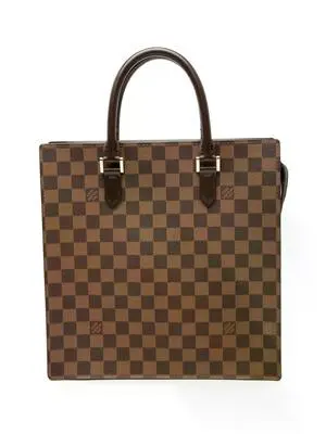 LOUIS VUITTON 2003 Damier Ebene Venice Sac Plat Tote Bag - Brown