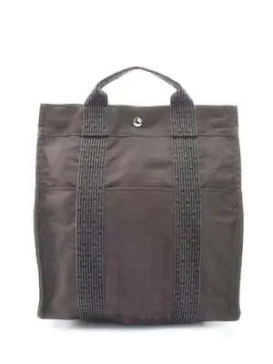Hermès Herline Mm Canvas Backpack - Grey