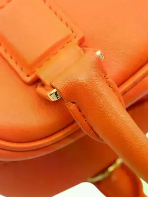 Loewe 2010-2026 Calfskin Amazona 16 Square Bag Satchel - Orange