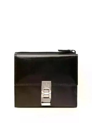 Gucci 2000-2015 Calfskin Metal Clasp Bifold Wallet Small Wallets - Black