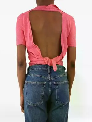 Jacquemus Open-back Knitted Polo Top