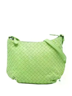 Bottega Veneta 2012-2026 Small Nappa Intrecciato Crossbody Bag - Green