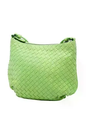 Bottega Veneta Small Nappa Intrecciato Crossbody Bag - Green