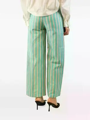 SISTER JANE Striped High-waisted Trousers