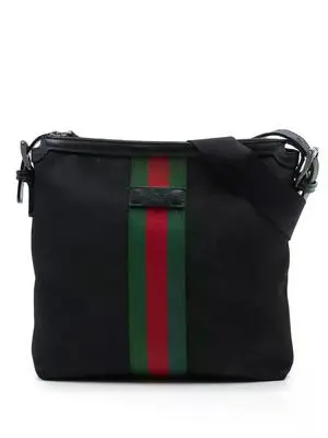 Gucci 2016-2026 Gg Techno Canvas Web Messenger Bag Crossbody Bag - Black