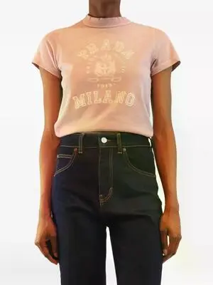 Prada Distressed Logo T-shirt - Pink