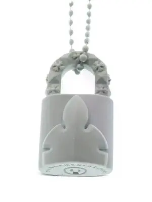 Chrome Hearts Silichrome Necklace With Padlock Pendant