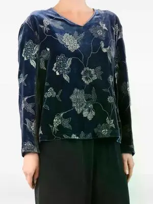 Giorgio Armani Velvet Jacquard Blouse