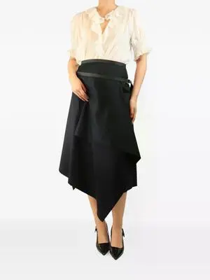 Fendi Draped Asymmetric Midi Skirt