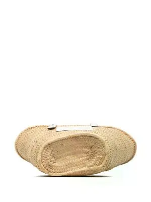 Loewe 2021 Medium Raffia Anagram Basket Tote Bag