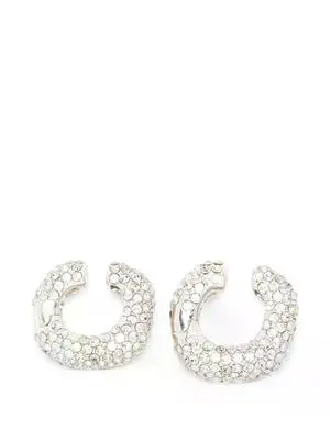 Cult Gaia Solene Crystal-embellished Ear Cuffs - Silver