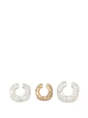 Cult Gaia Solene Crystal-embellished Ear Cuffs - Silver