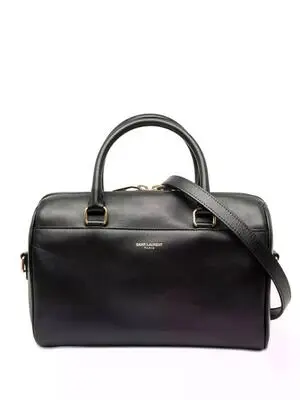 Saint Laurent 2018 Baby Leather Classic Duffle Satchel - Black