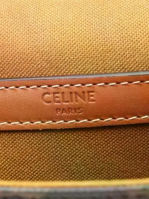 Celine 2010-2026 Medium Triomphe Coated Canvas Folco Crossbody Bag