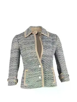 Dolce & Gabbana Metallic Tweed Jacket - Blue