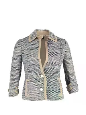 Dolce & Gabbana Metallic Tweed Jacket - Blue