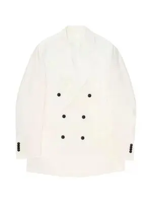 FORTELA Double-breasted Peak-lapel Suit - White