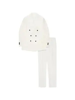 FORTELA Double-breasted Peak-lapel Suit - White