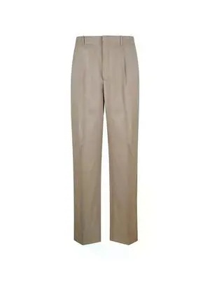 Incotex Pleated-waistband Straight-leg Trousers - Neutrals