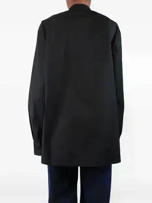 ISSUE TWELVE Band-collar Shirt - Black